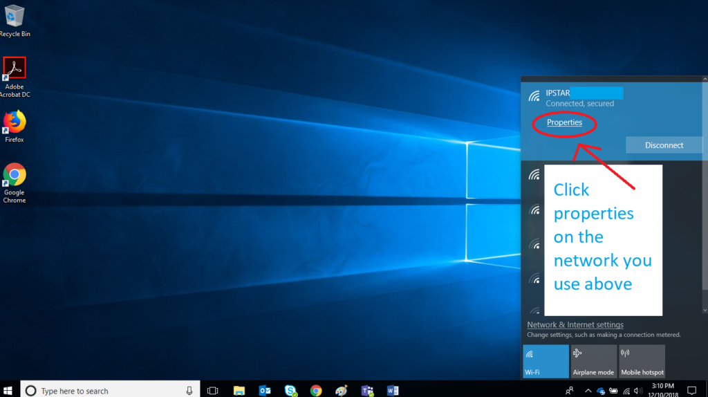 How To Turn On Metered Connections In Windows 10 | IPSTAR Broadband